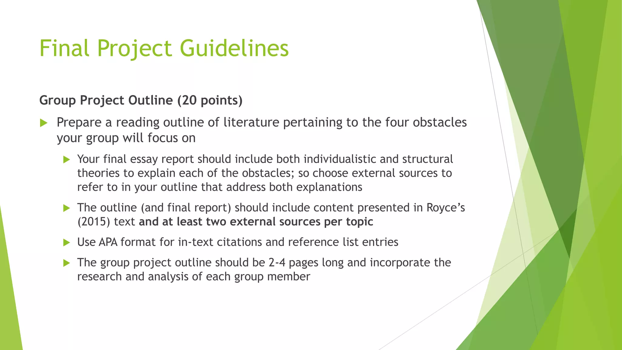 Module 9 ppt (10 obstacles) | PPT