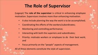 Module 9 Role of Supervisor | PPT