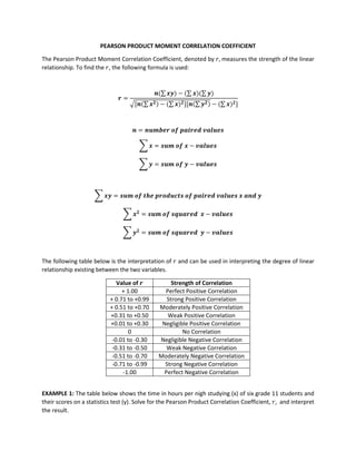 Module9 the pearson correlation | PDF