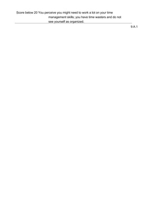 Module 9 time management | DOC