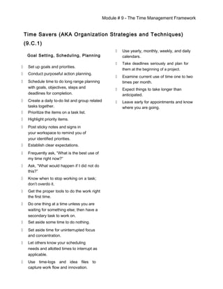 Module 9 time management | DOC