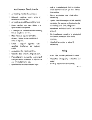 Module 9 time management | DOC