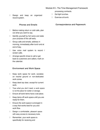 Module 9 time management | DOC