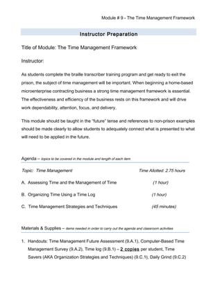 Module 9 time management | DOC