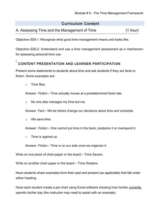Module 9 time management | DOC