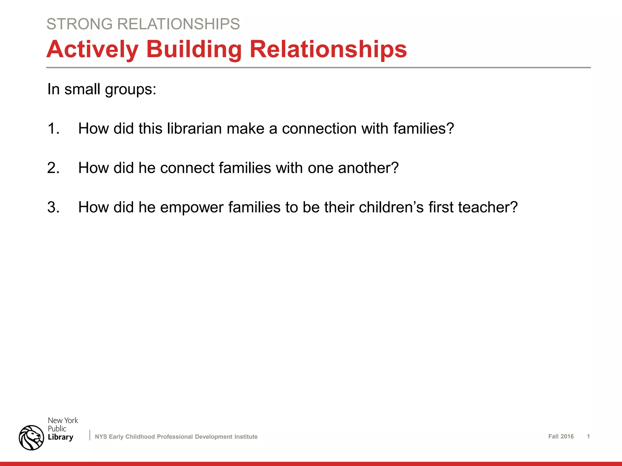 Module a building relationships | PPTX