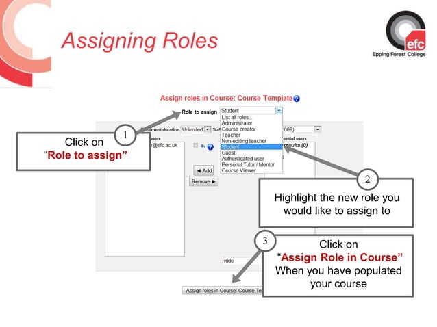 Module Training Assigning Roles | PPSX | Computing | Technology & Computing