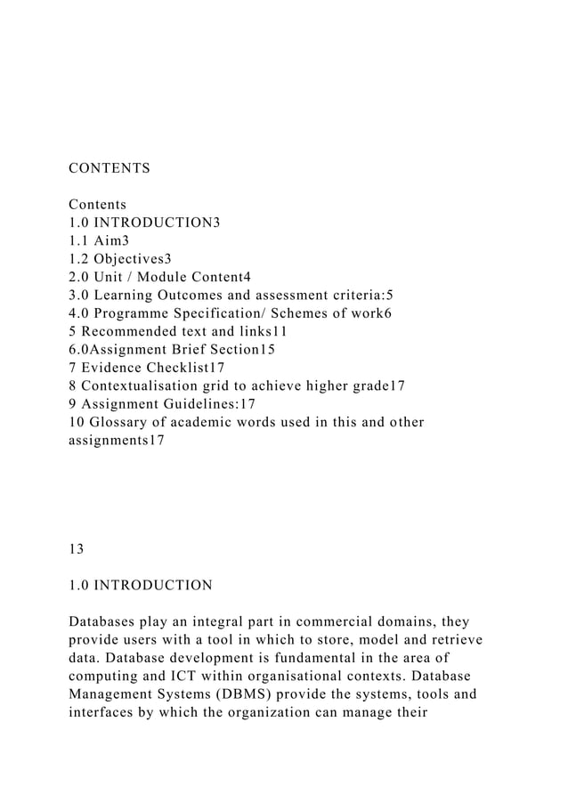 Module BookletUnitUnit17 Database Design Concepts.docx | Databases | Computer Software and ...