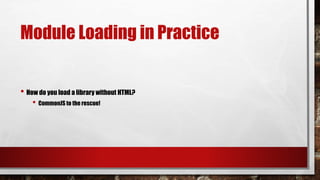 Module bundling v module loading | PPT