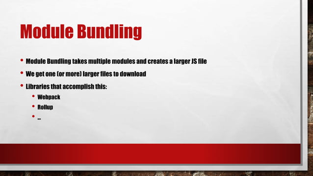 Module bundling v module loading | PPT
