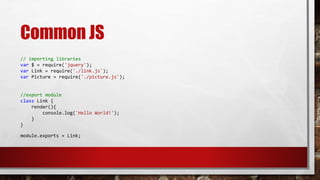 Module bundling v module loading | PPT