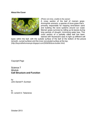 Module cell structure and function | PDF