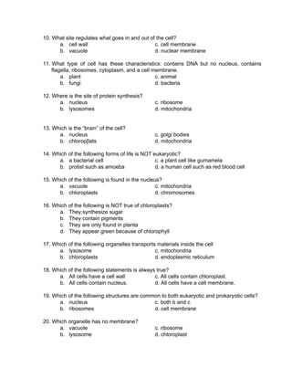 Module cell structure and function | PDF