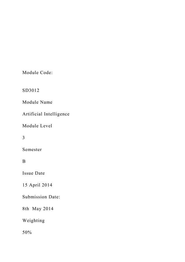 Module Code SD3012 Module NameArtificia.docx