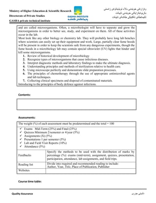 Module descriptor (microbiology) rebwar muhammad hamasalih | PDF