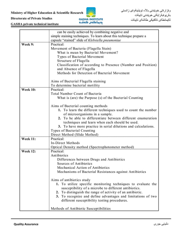 Module descriptor (microbiology) rebwar muhammad hamasalih | PDF