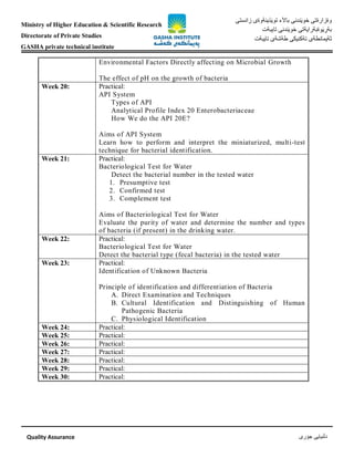 Module descriptor (microbiology) rebwar muhammad hamasalih | PDF