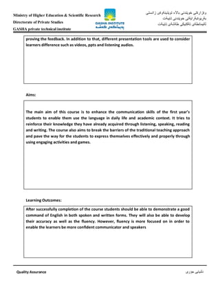 Module descriptor yaseen muhammad awla | PDF