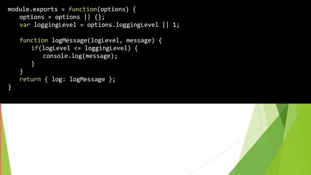 Module design pattern i.e. express js | PPT