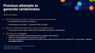 Module: drand - the Distributed Randomness Beacon | PPT