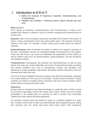 Module_ E-E-A-T (Experience, Expertise, Authoritativeness, and ...