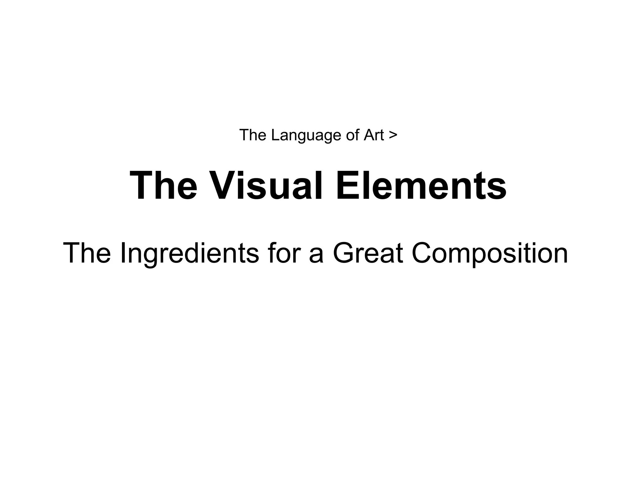 The Visual Elements | PPT