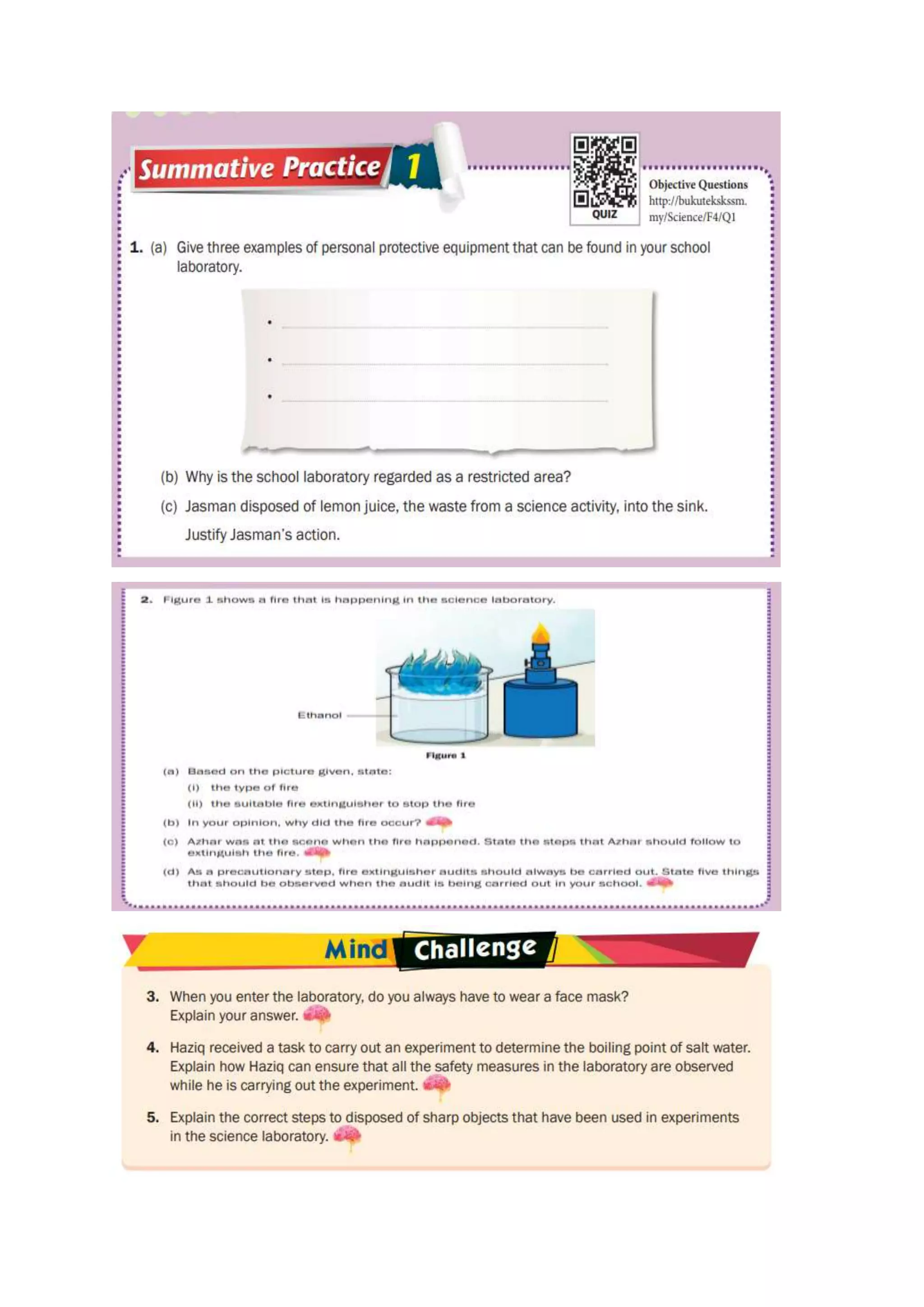 Module f4 chapter 1 safety measures in the laboratory | DOCX