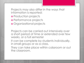 Module five task based learning; project based learning and content ...