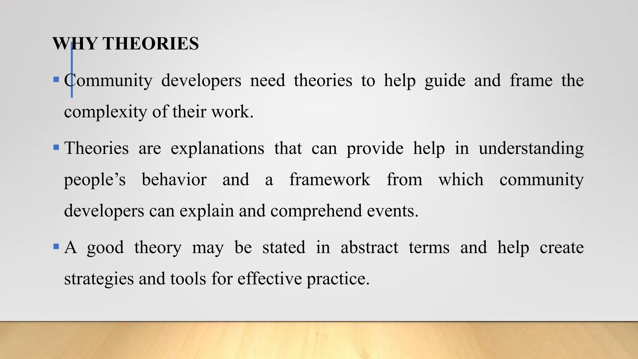COMMUNITY DEVELOPMENT THEORY AND PRACTICE MODULE FOUR .pptx