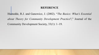 COMMUNITY DEVELOPMENT THEORY AND PRACTICE MODULE FOUR .pptx