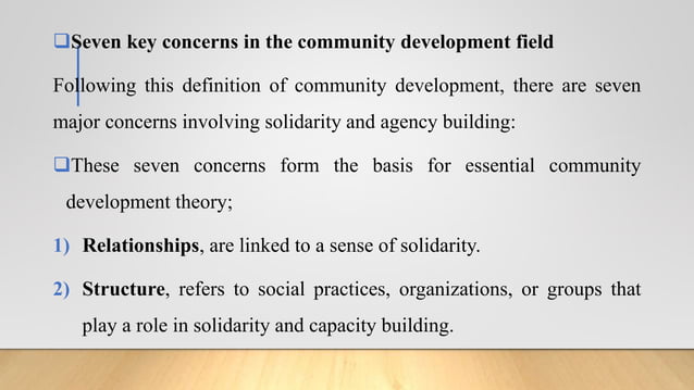 COMMUNITY DEVELOPMENT THEORY AND PRACTICE MODULE FOUR .pptx | Science