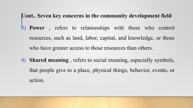 COMMUNITY DEVELOPMENT THEORY AND PRACTICE MODULE FOUR .pptx | Science