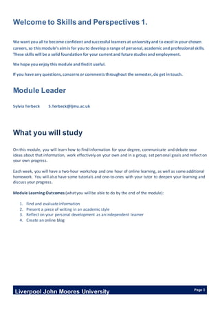 Module guide skills and perspectives 1 | DOCX
