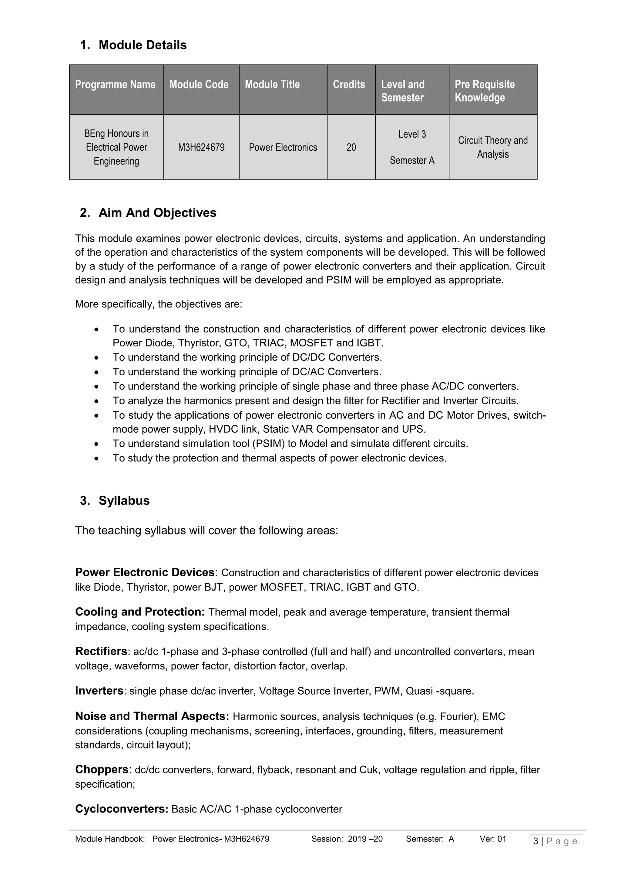 Module hand book | PDF
