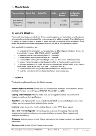 Module hand book | PDF
