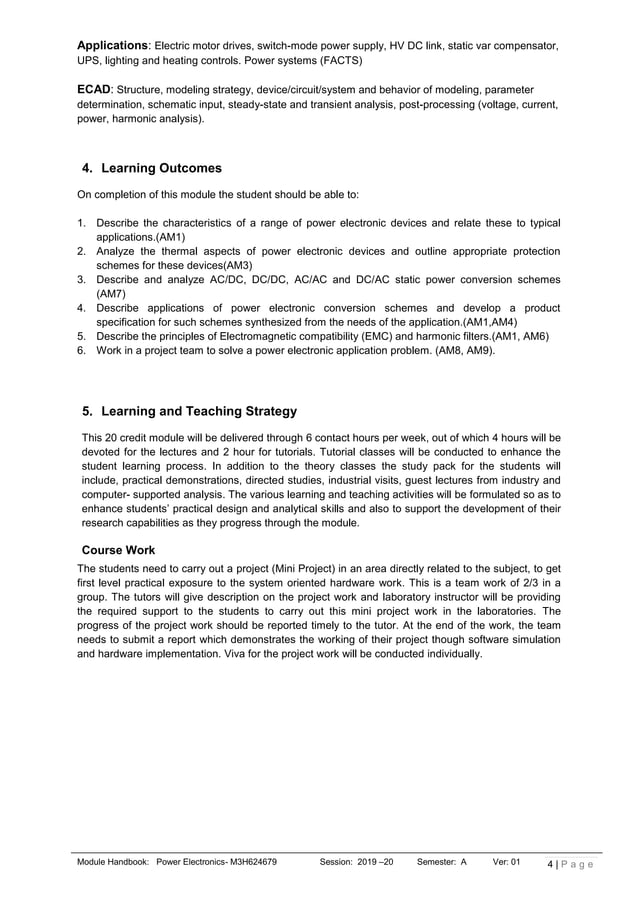 Module hand book | PDF