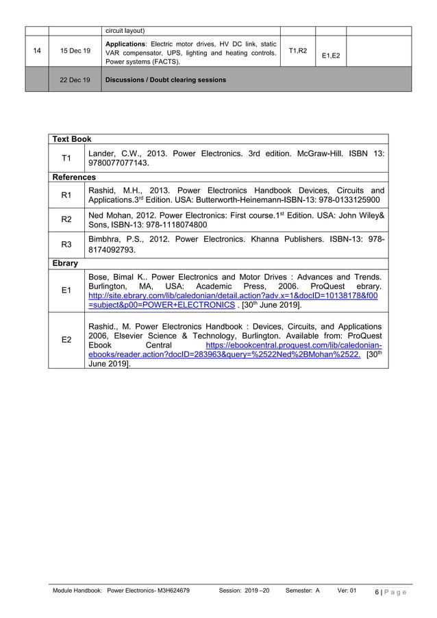 Module hand book | PDF
