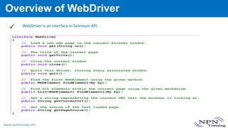 Module 01 - WebDriver Basics | PPT