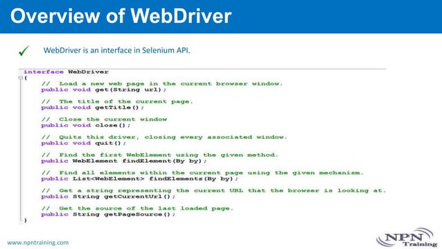Module 01 - WebDriver Basics | PPTX