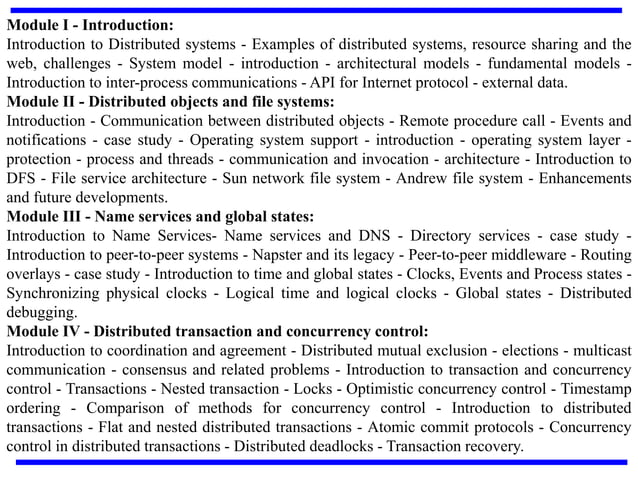 20CS2021 DISTRIBUTED COMPUTING | PDF