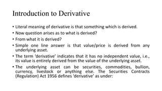 Financial Derivatives | PPTX