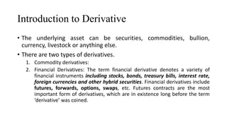 Financial Derivatives | PPTX