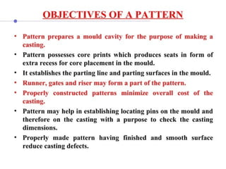 Unit - I Metal Casting Process, types of pattern | PPTX