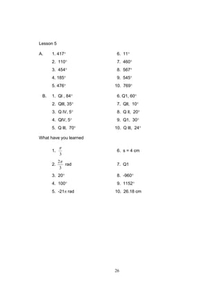 Module i circular functions | PDF