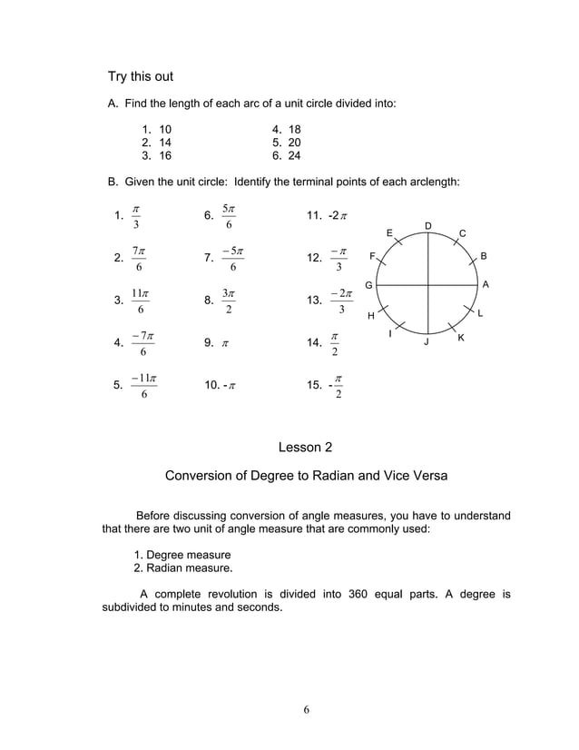 Module i circular functions | PDF