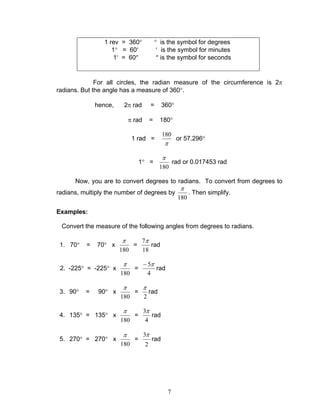 Module i circular functions | PDF