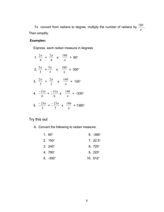 Module i circular functions | PDF