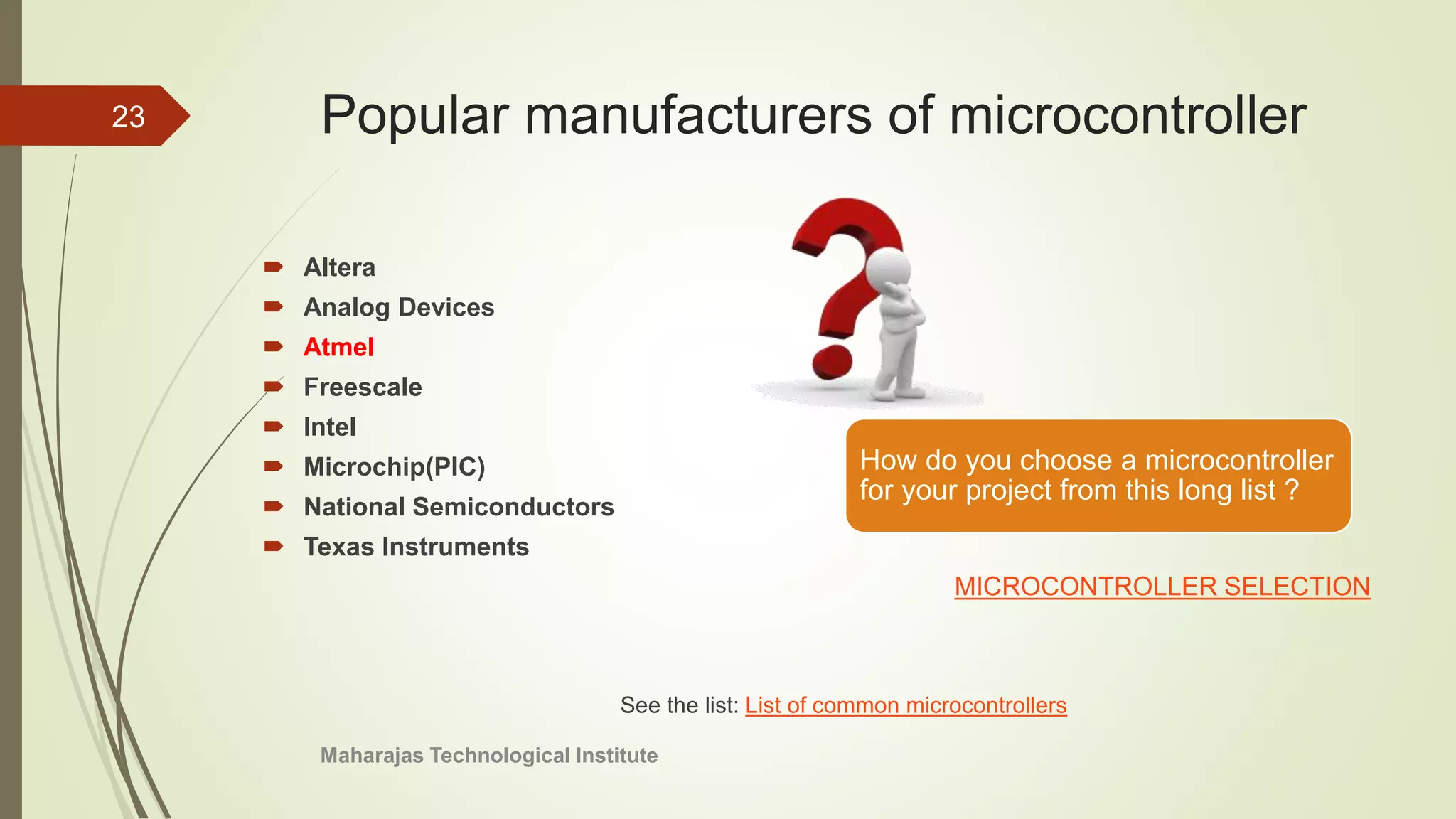 ATmega32-AVR microcontrollers-Part I | PPTX | Computer Peripherals | Computing