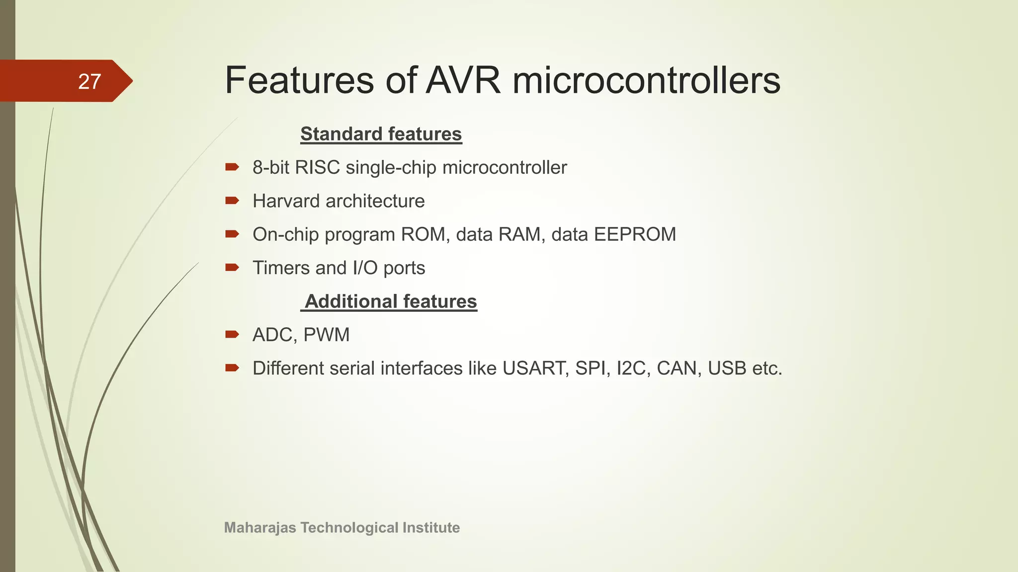 ATmega32-AVR microcontrollers-Part I | PPTX | Computer Peripherals | Computing