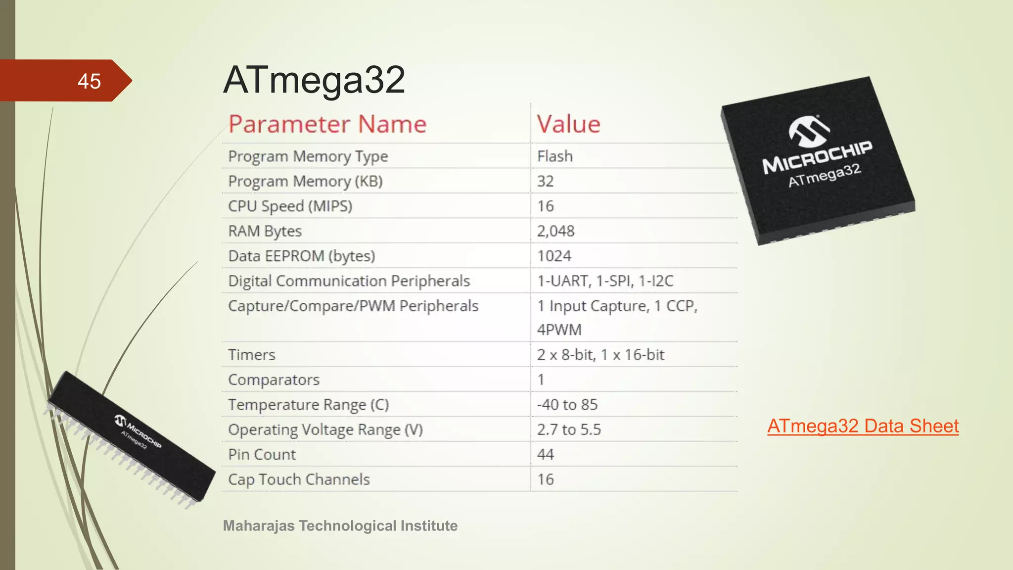 ATmega32-AVR microcontrollers-Part I | PPTX | Computer Peripherals | Computing